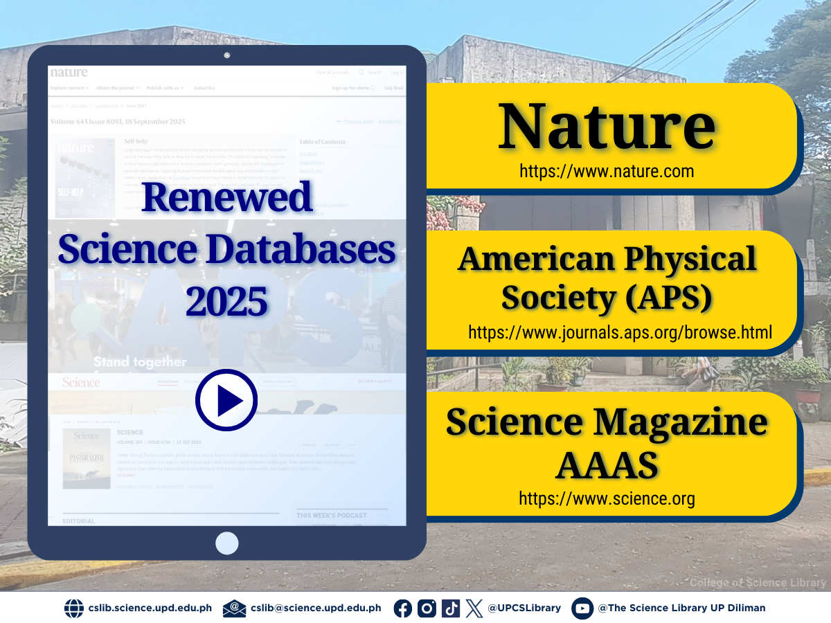 Explore world-class science databases! | College of Science Library